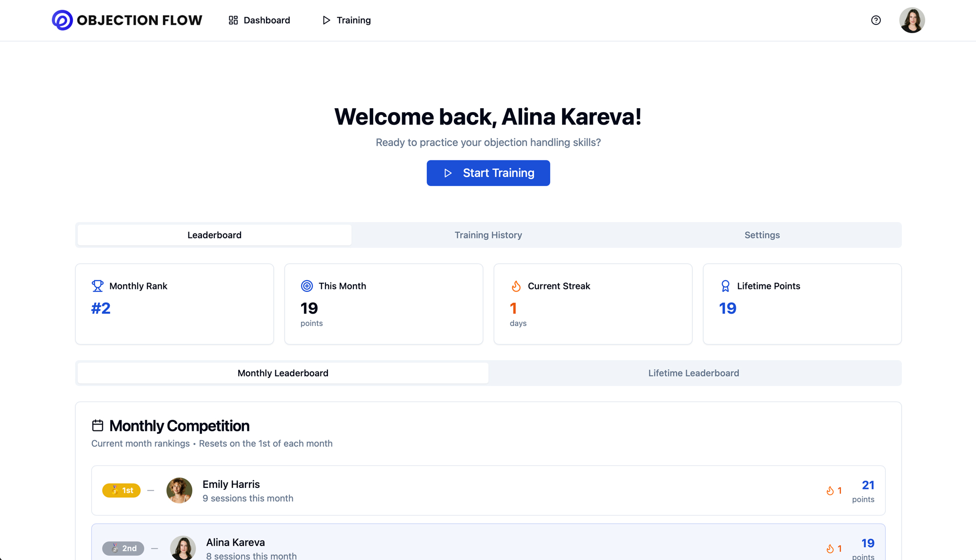 Sales Objection Training Tool Powered by AI